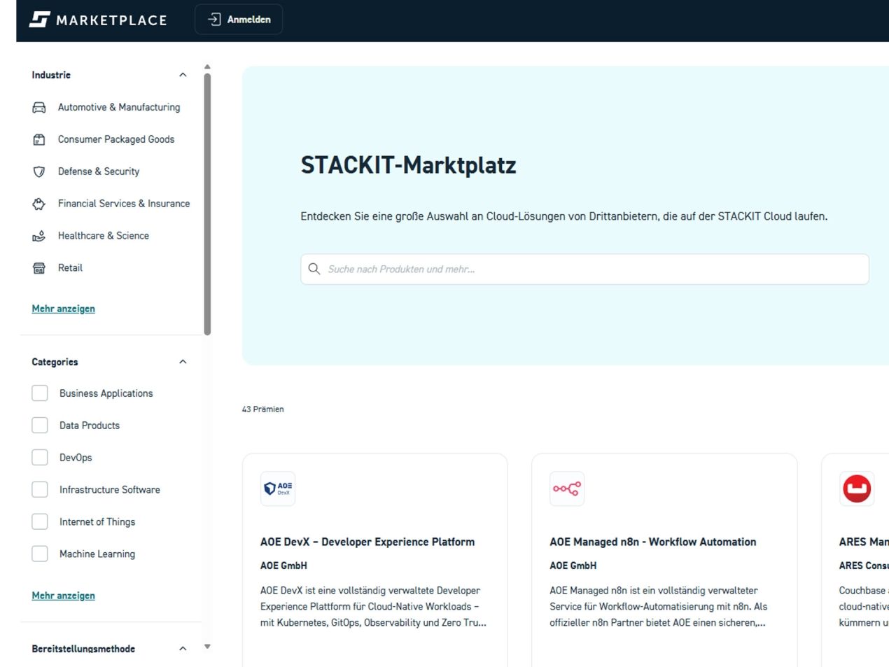 STACKIT Marketplace – Cloud Drittanbieterlösungen | STACKIT